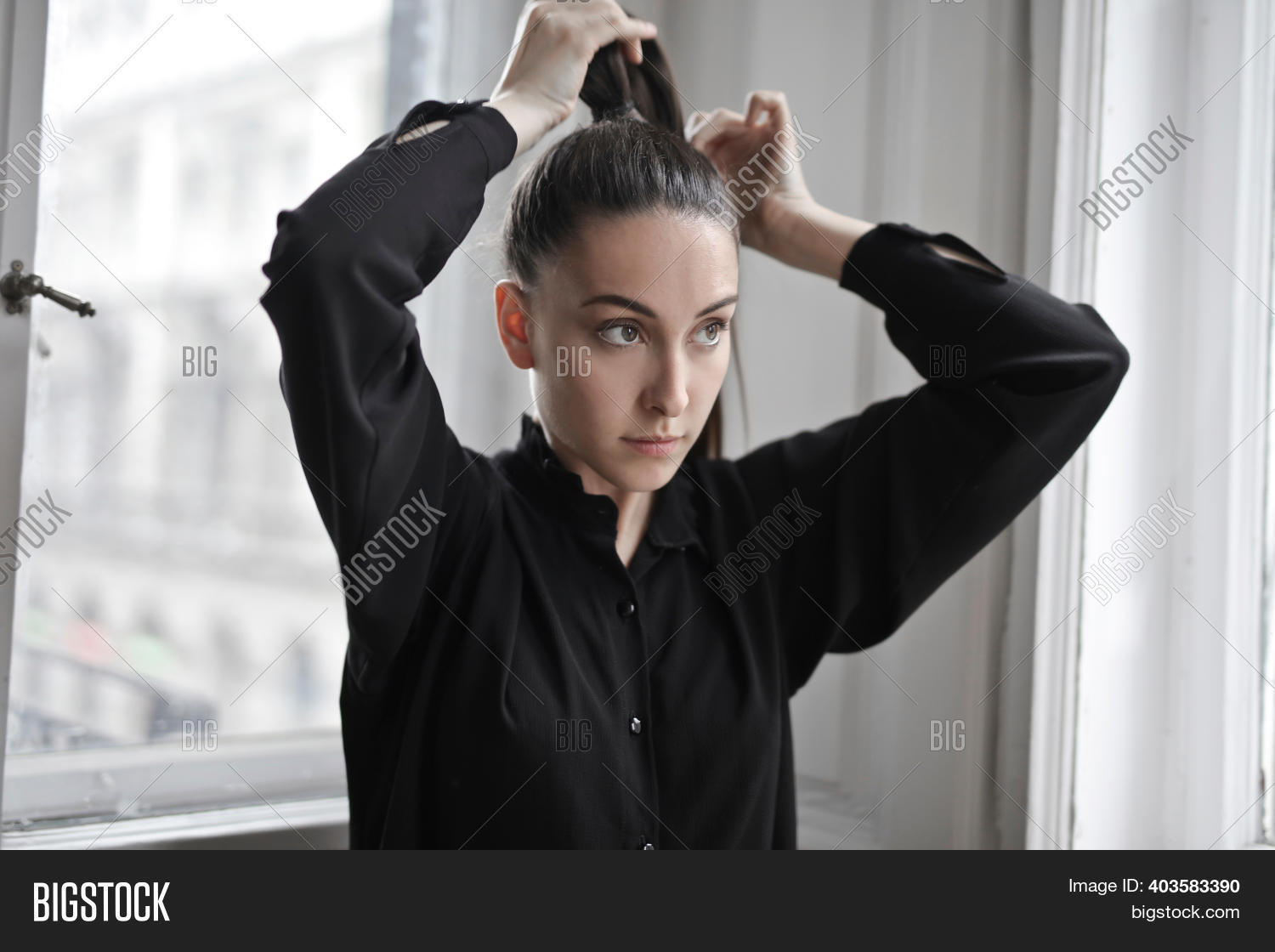 Young Woman Puts Her Image & Photo (Free Trial) | Bigstock