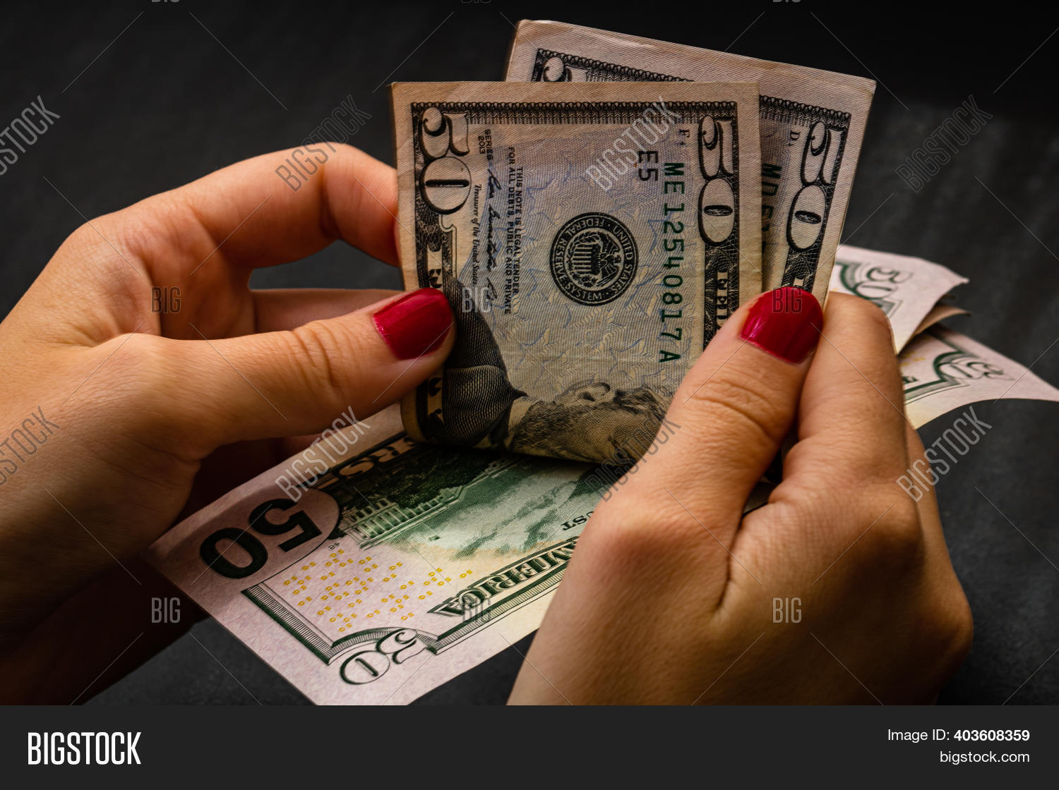 Woman Counting Money, Image & Photo (Free Trial) | Bigstock