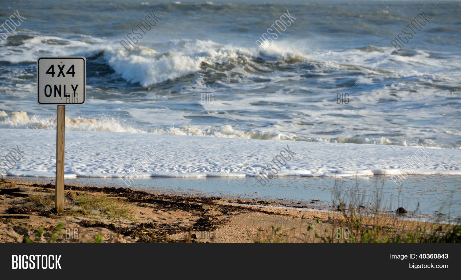 Off Road Sign On Beach Image & Photo (Free Trial) | Bigstock