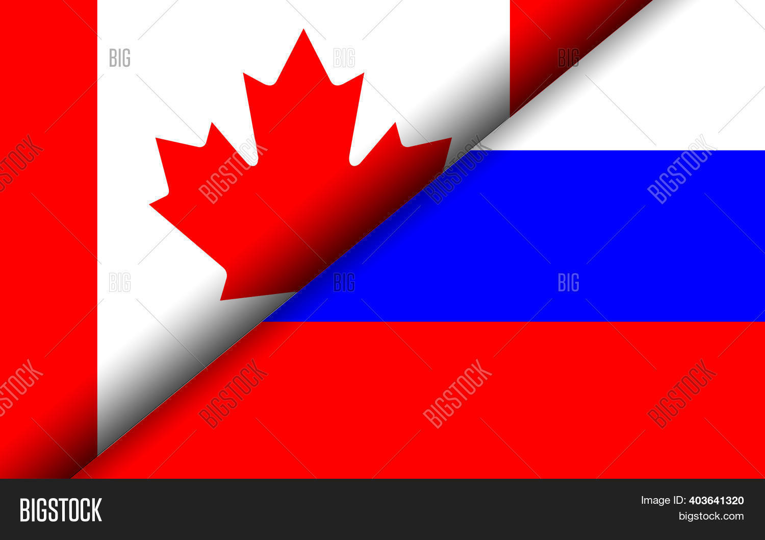 Flags Canada Russia Image & Photo (Free Trial) | Bigstock