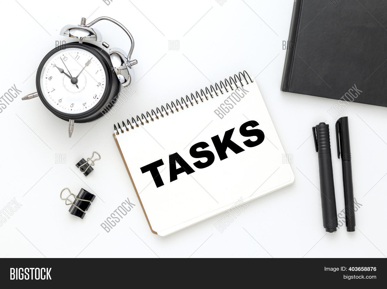 Tasks Text On Notebook Image & Photo (Free Trial) | Bigstock