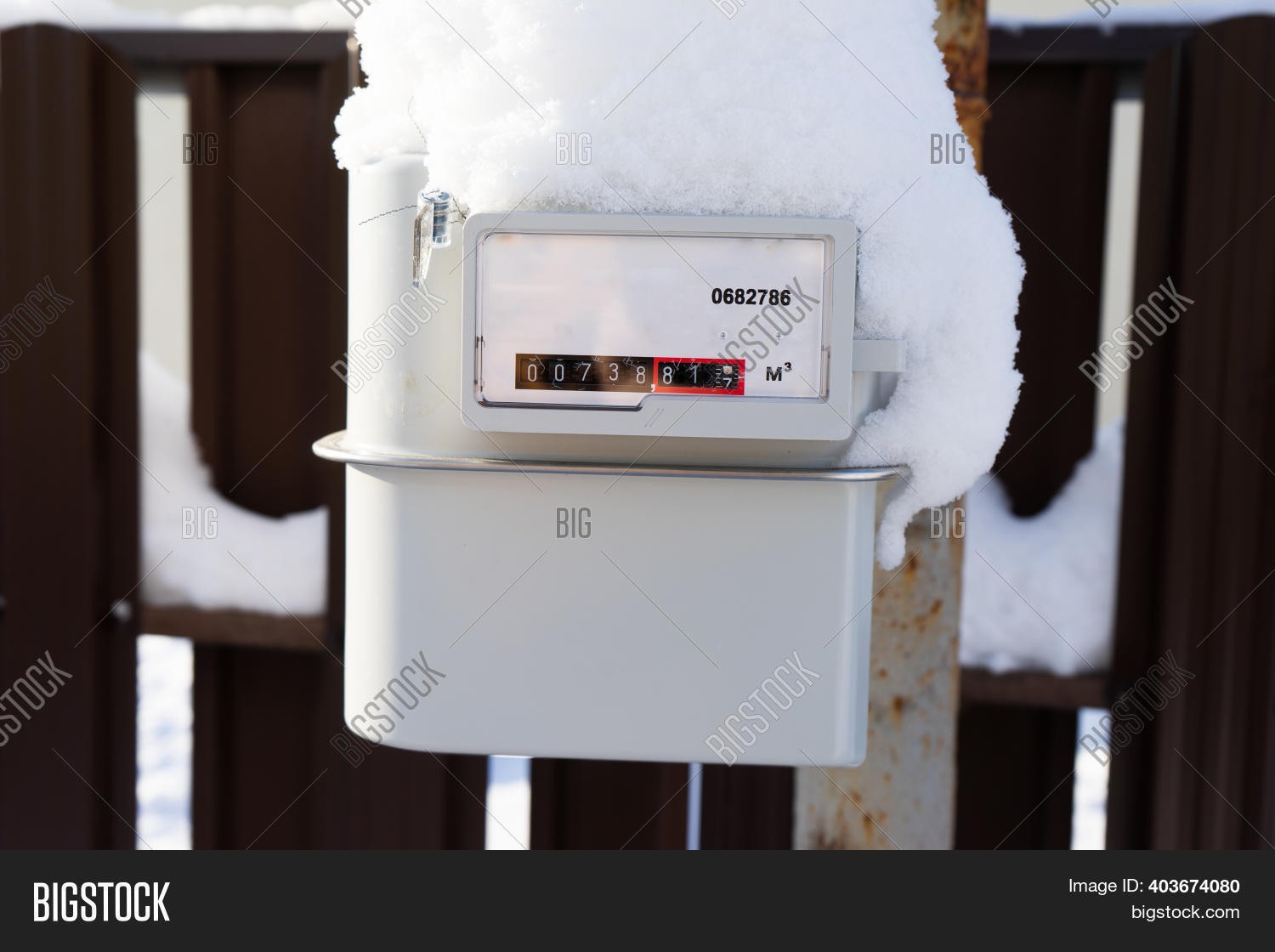 Gas Meter Covered Snow Image & Photo (Free Trial) | Bigstock