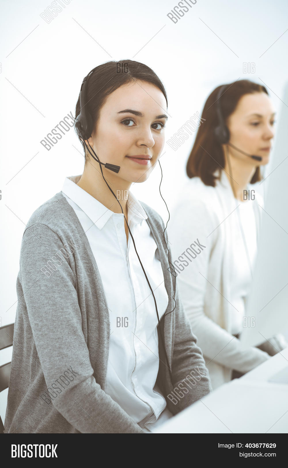 Call Center. Casual Image & Photo (Free Trial) | Bigstock