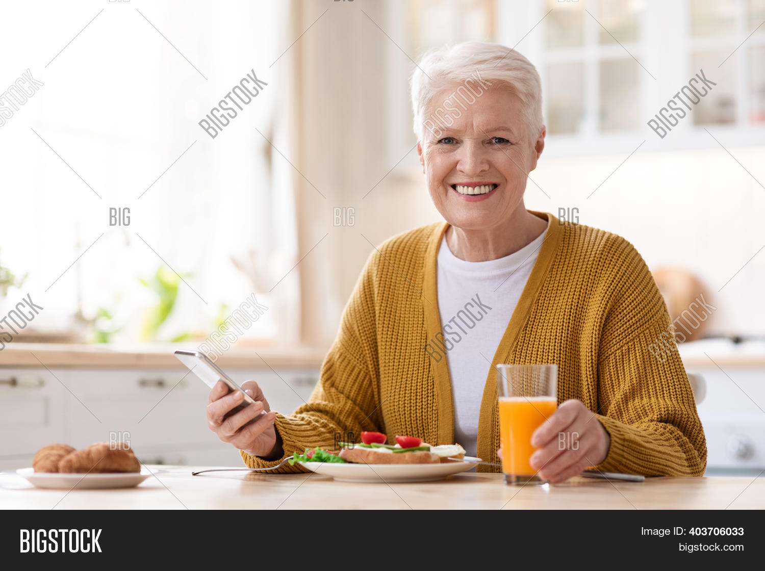 Smiling Old Lady Image & Photo (Free Trial) | Bigstock
