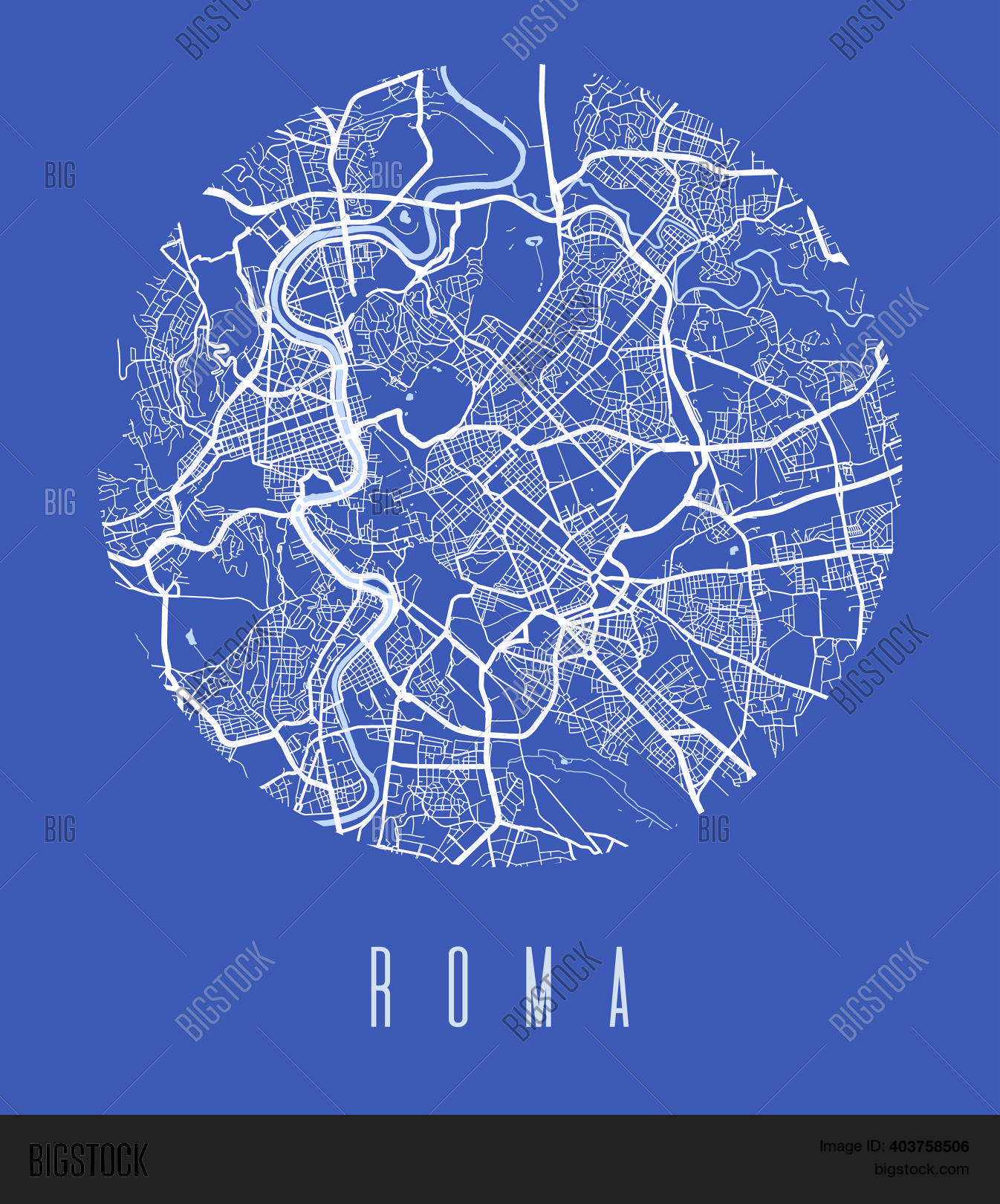Rome Map Poster. Vector & Photo (Free Trial) | Bigstock