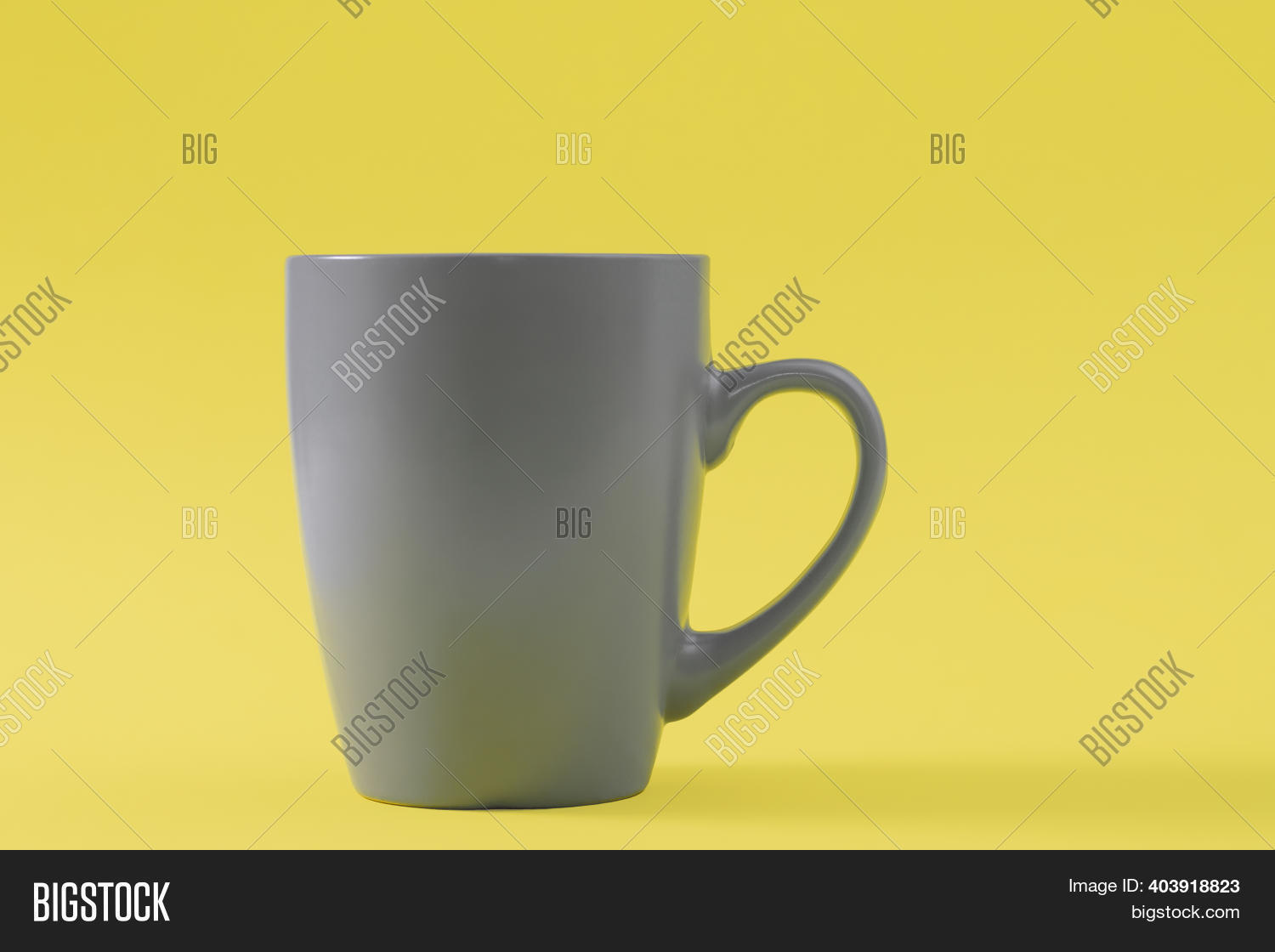 Gray Cup On Yellow Image & Photo (Free Trial) | Bigstock