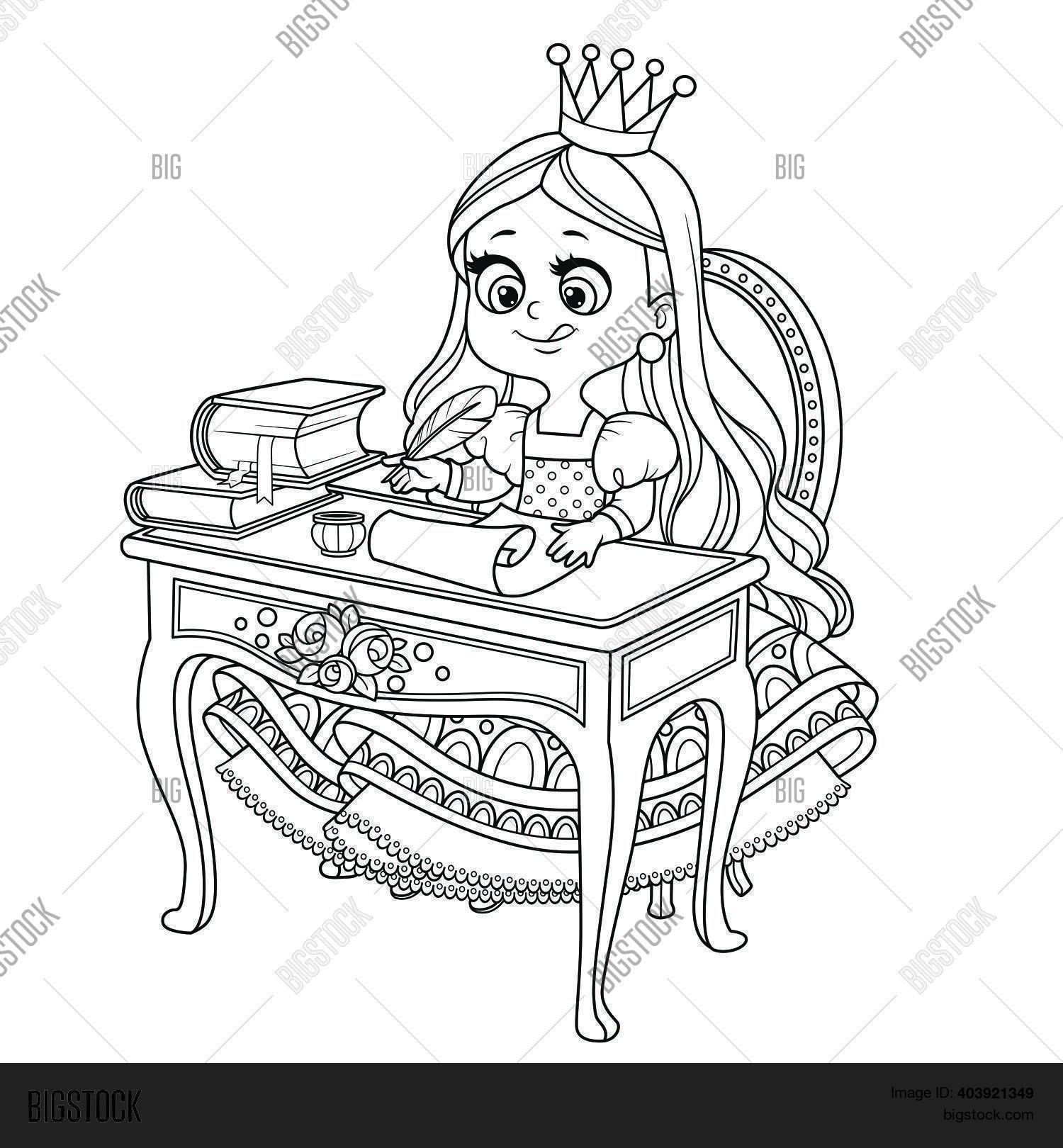 Little Princess Sits Vector & Photo (Free Trial) | Bigstock