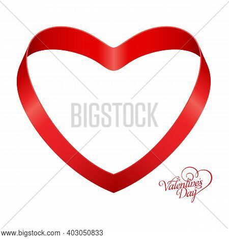 Ribbon Red Heart Shape Image & Photo (Free Trial) | Bigstock