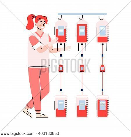 Nurse Blood Bank Vector & Photo (Free Trial) | Bigstock