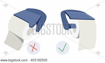 Toilet Paper Position Vector & Photo (Free Trial) | Bigstock
