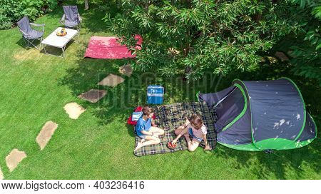 Campsite Aerial View Image & Photo (Free Trial) | Bigstock
