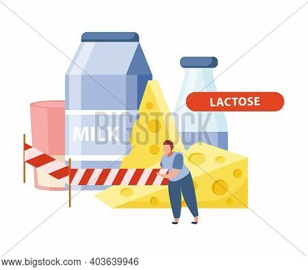Lactose Intolerance Vector & Photo (Free Trial) | Bigstock