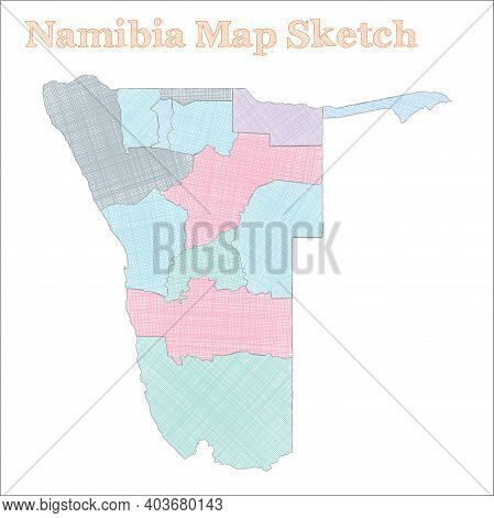 Namibia Map. Hand- Vector & Photo (Free Trial) | Bigstock