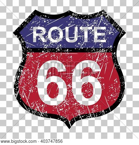 Route 66 Classic Icon Vector & Photo (Free Trial) | Bigstock