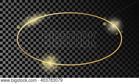 Gold Glowing Oval Vector & Photo (Free Trial) | Bigstock