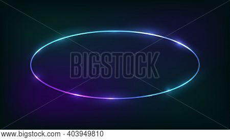 Neon Oval Frame Vector & Photo (Free Trial) | Bigstock