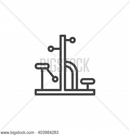 Gym Machine Line Icon Vector & Photo (Free Trial) | Bigstock