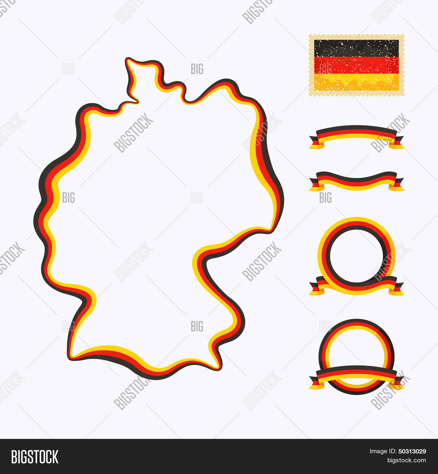 Outline Map Germany. Vector & Photo (Free Trial) | Bigstock