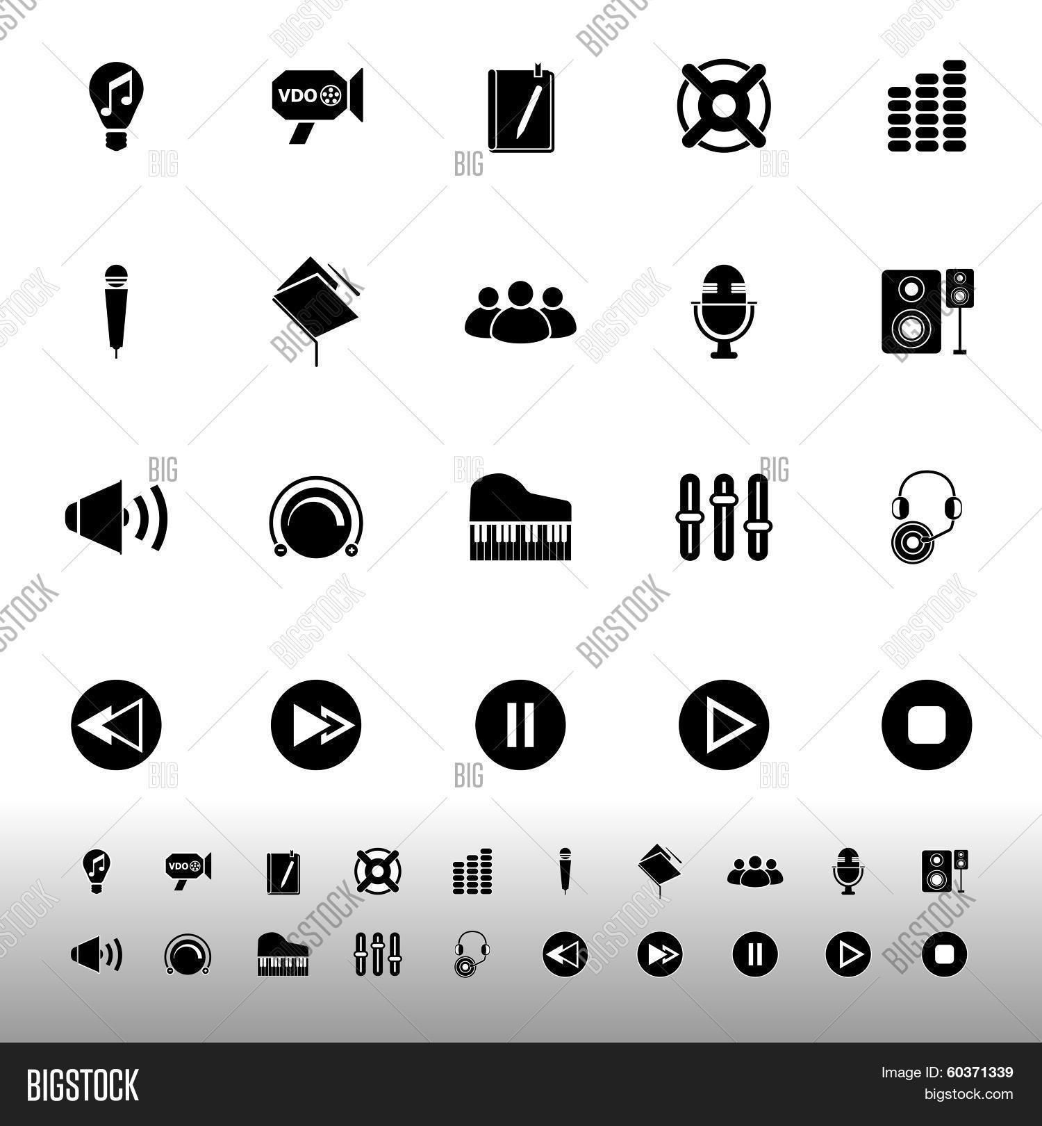 Music Related Icons Vector & Photo (Free Trial) | Bigstock