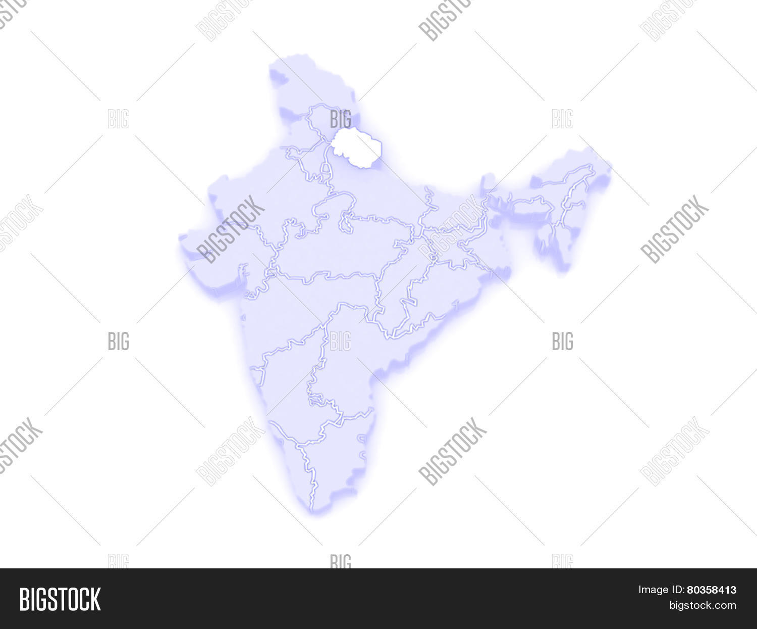 Map Uttarakhand. India Image & Photo (Free Trial) | Bigstock