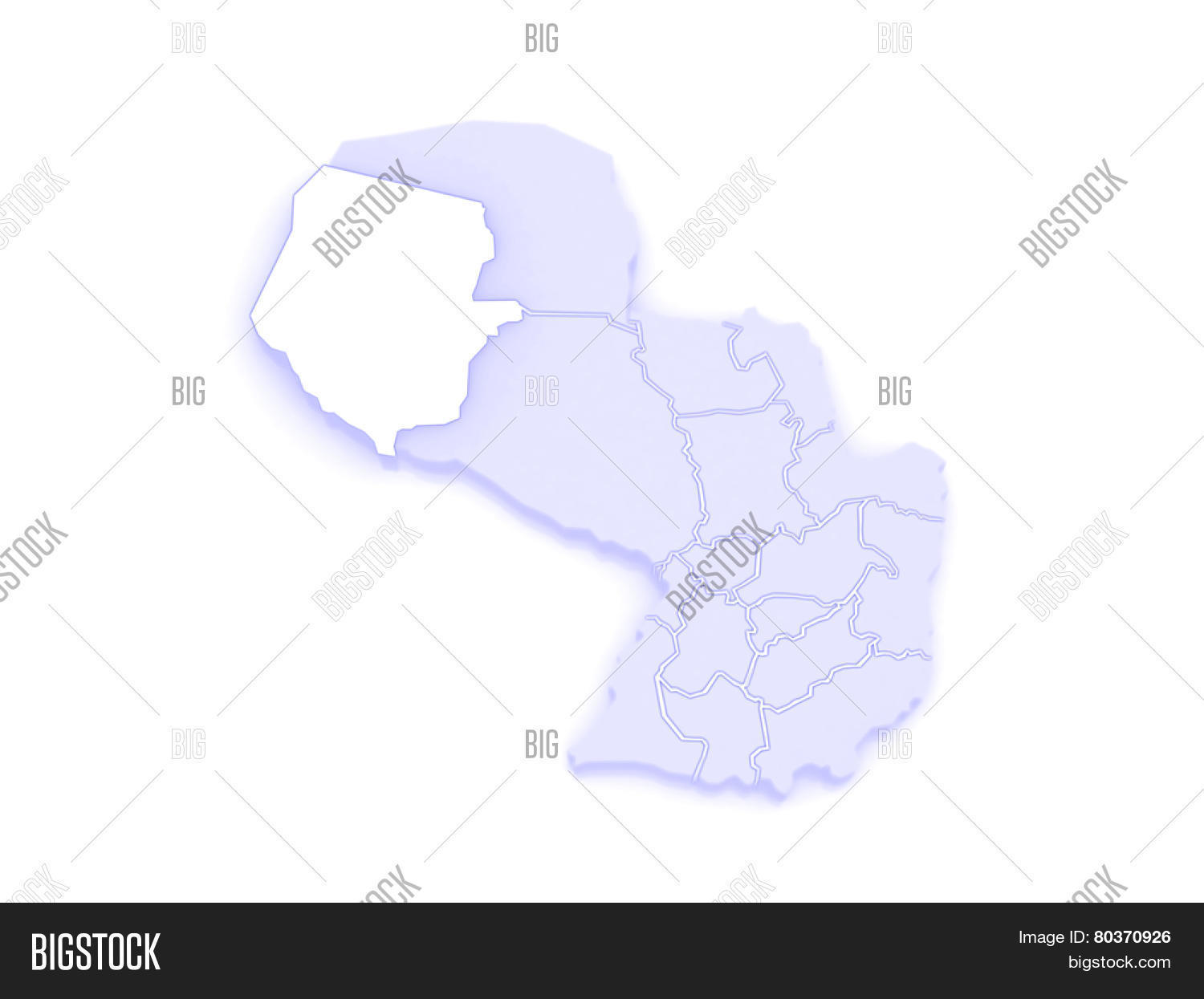 Map Boqueron. Paraguay Image & Photo (Free Trial) | Bigstock
