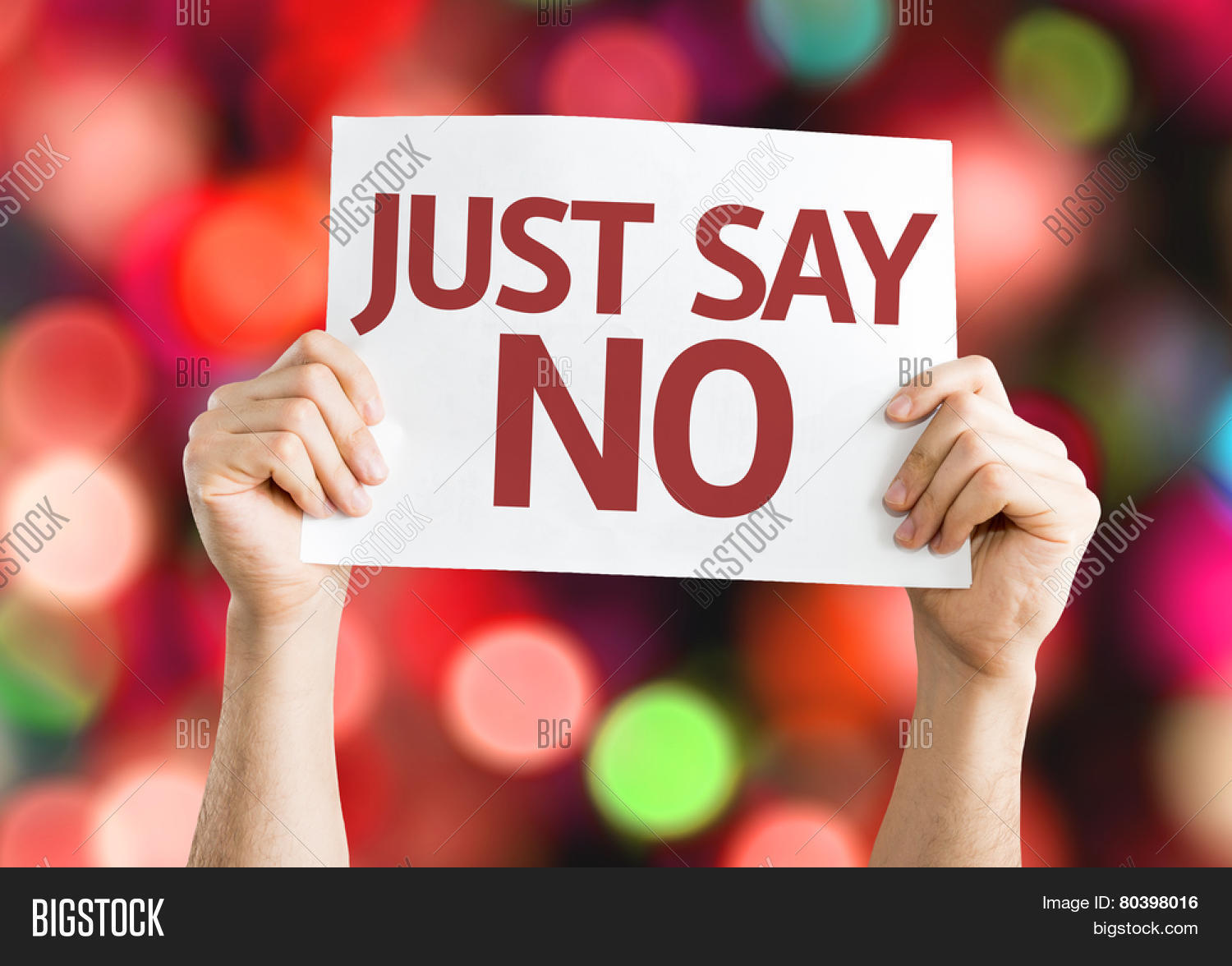 Just Say No Card Image & Photo (Free Trial) | Bigstock