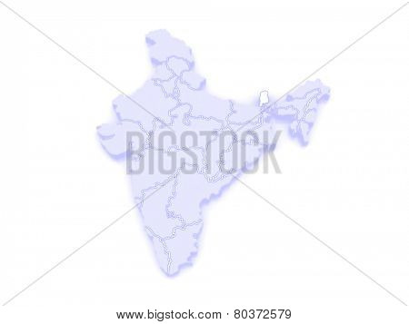 Map Sikkim. India. 3d Image & Photo (Free Trial) | Bigstock