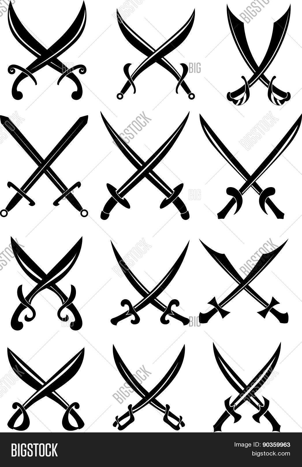 Pirate Crossed Swords Vector & Photo (Free Trial) | Bigstock