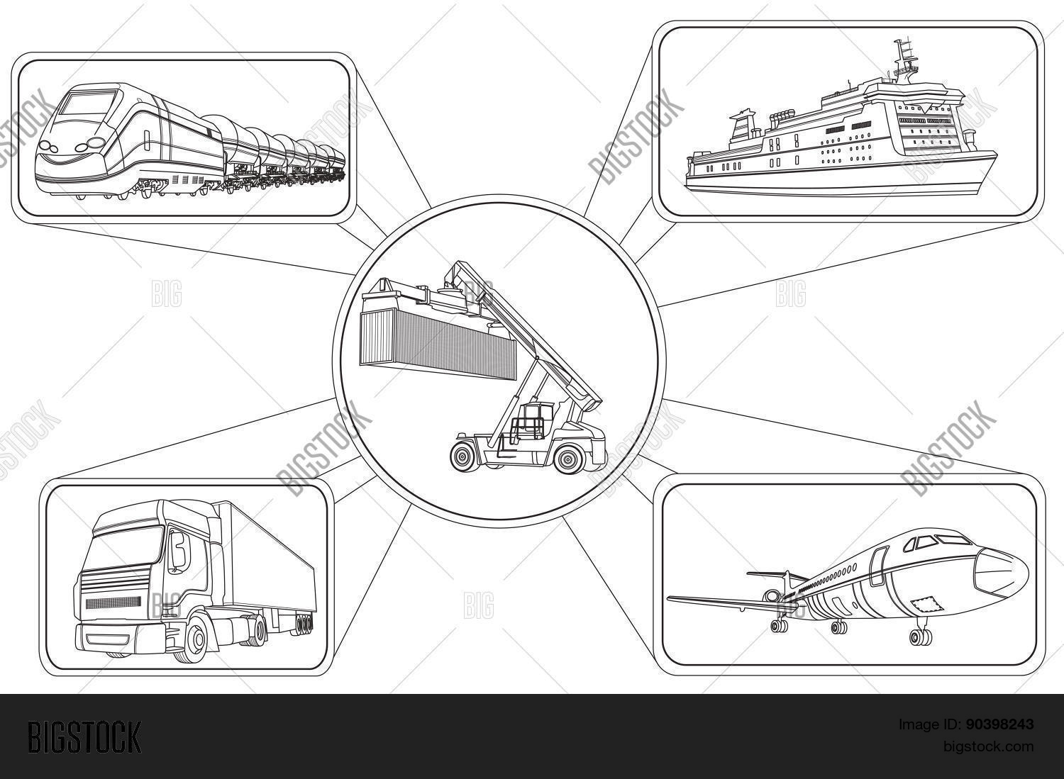 Loading Containers Vector & Photo (Free Trial) | Bigstock