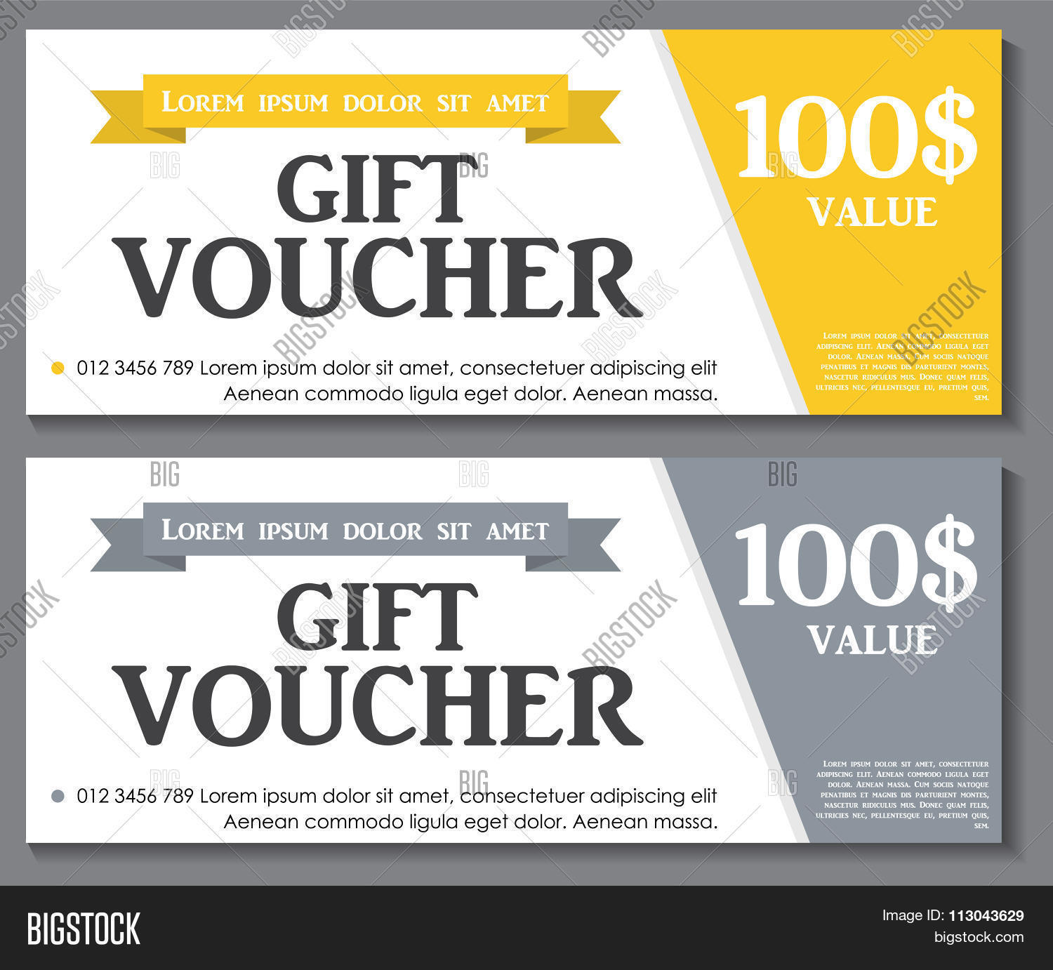 Gift Voucher Template Vector & Photo (Free Trial) | Bigstock