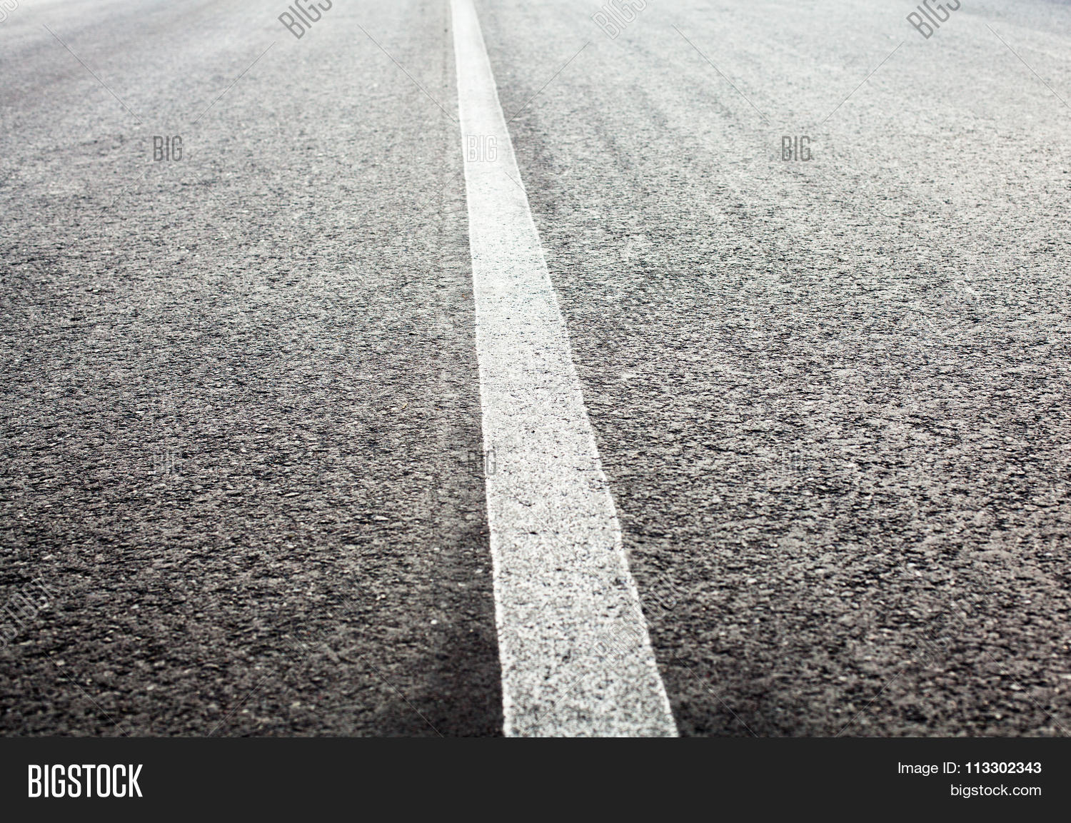 Unbroken White Road Image & Photo (Free Trial) | Bigstock