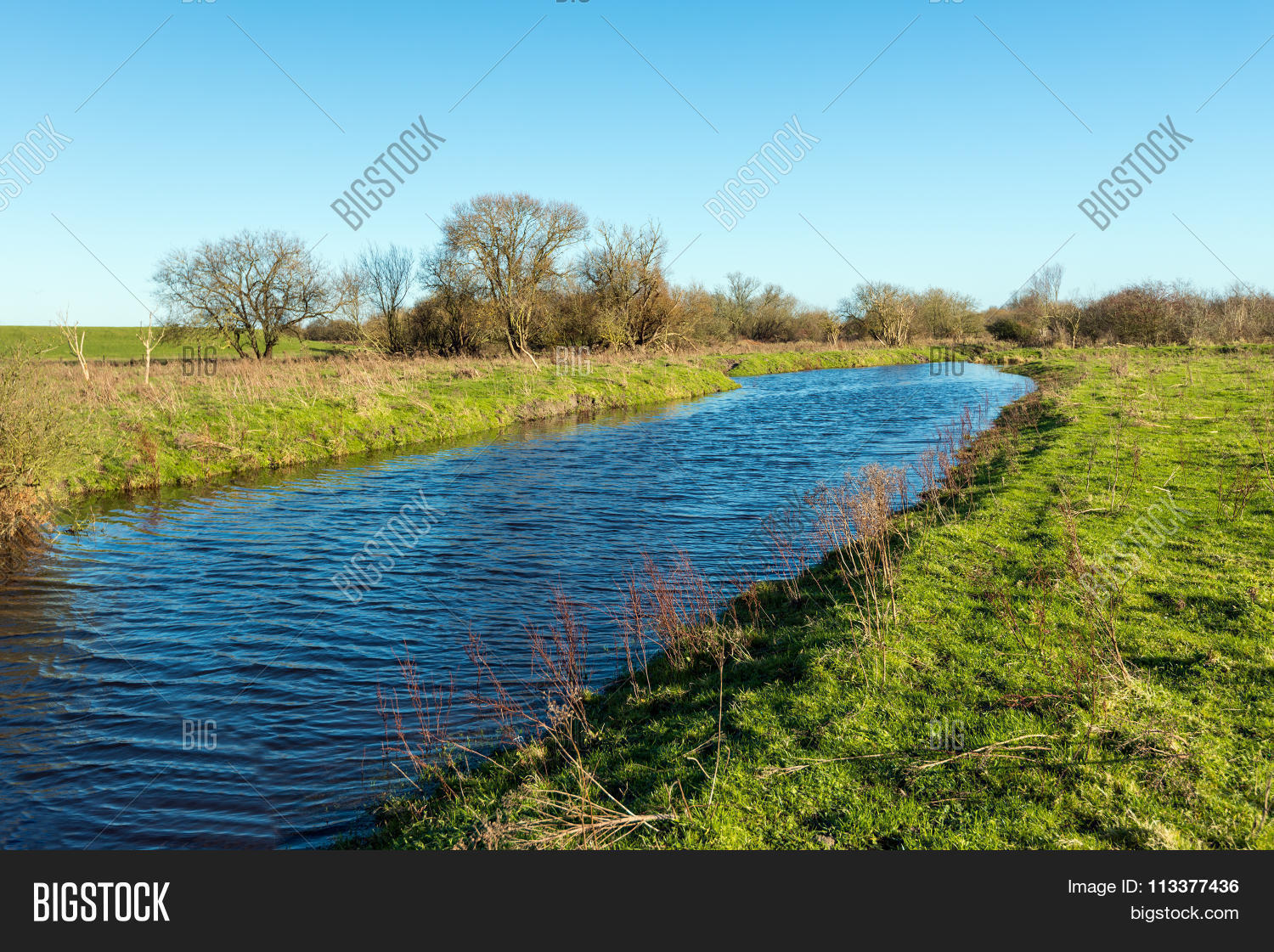 Narrow Stream On Sunny Image & Photo (Free Trial) | Bigstock