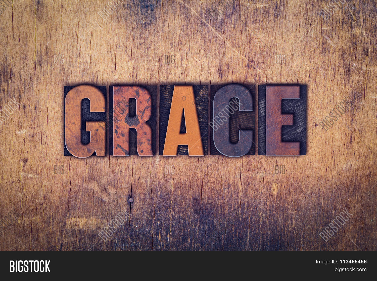 Grace Concept Wooden Image & Photo (Free Trial) | Bigstock