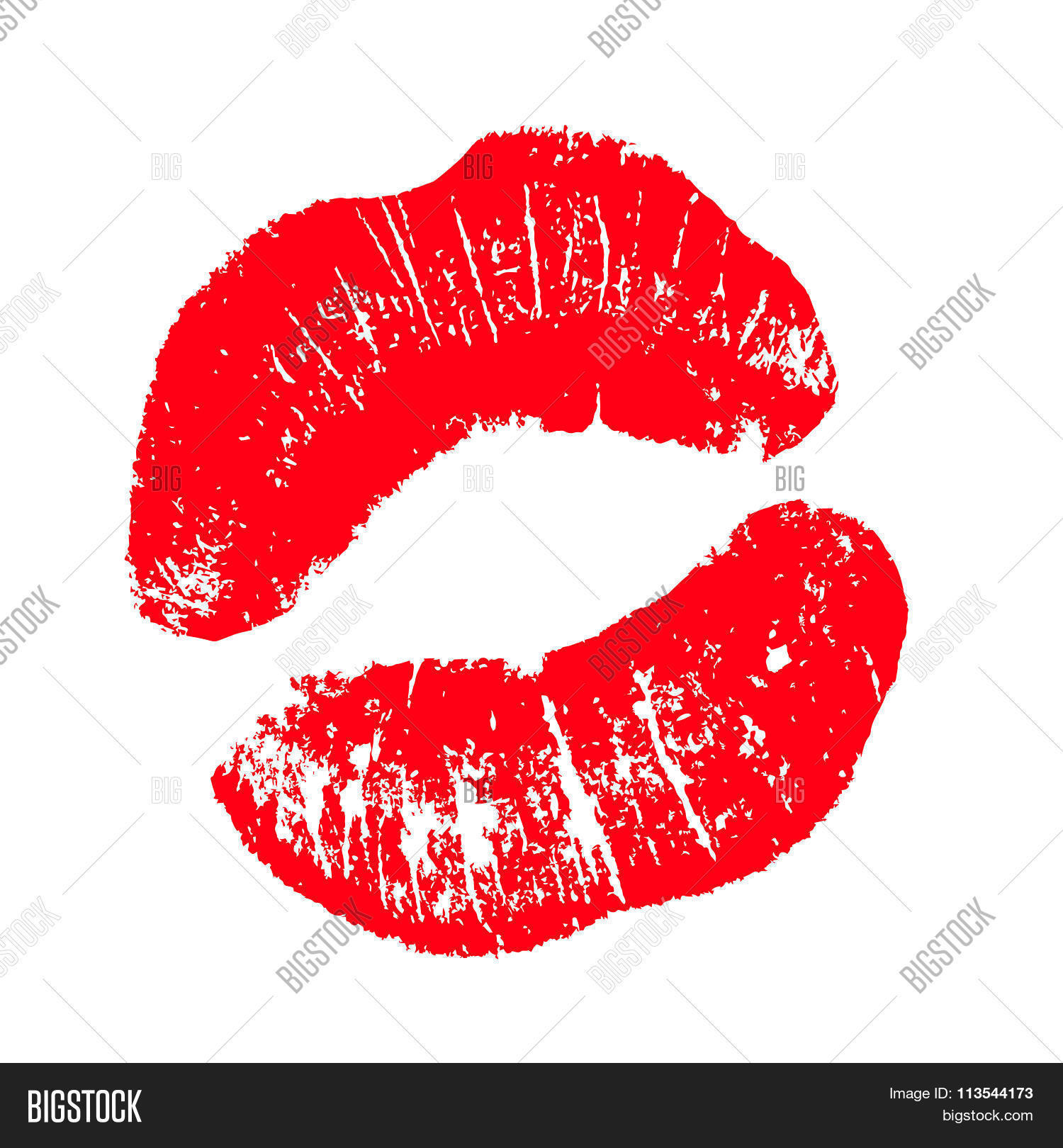 Print Red Lips. Vector & Photo (Free Trial) | Bigstock
