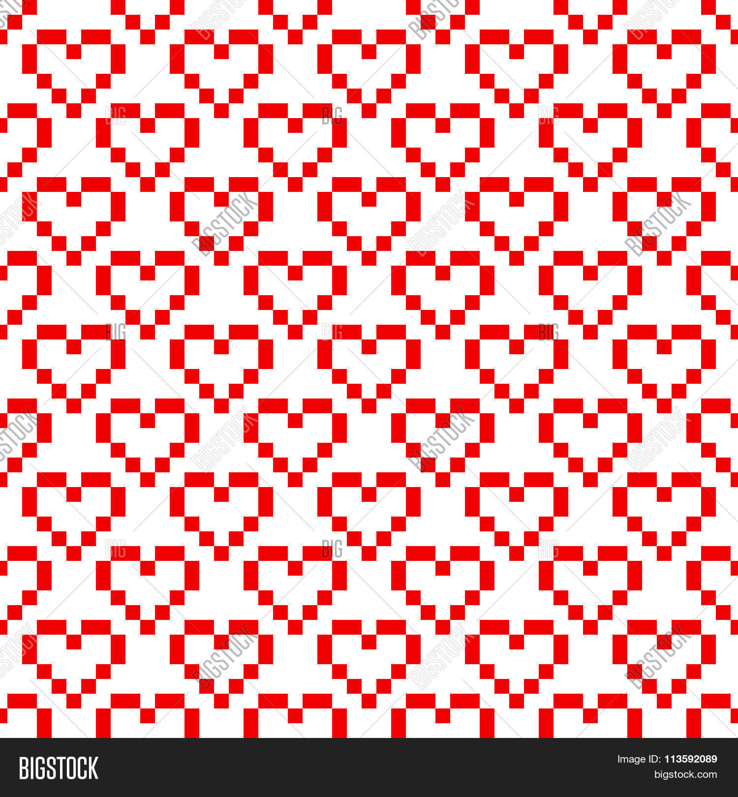 Pixel Art Heart Vector & Photo (Free Trial) | Bigstock