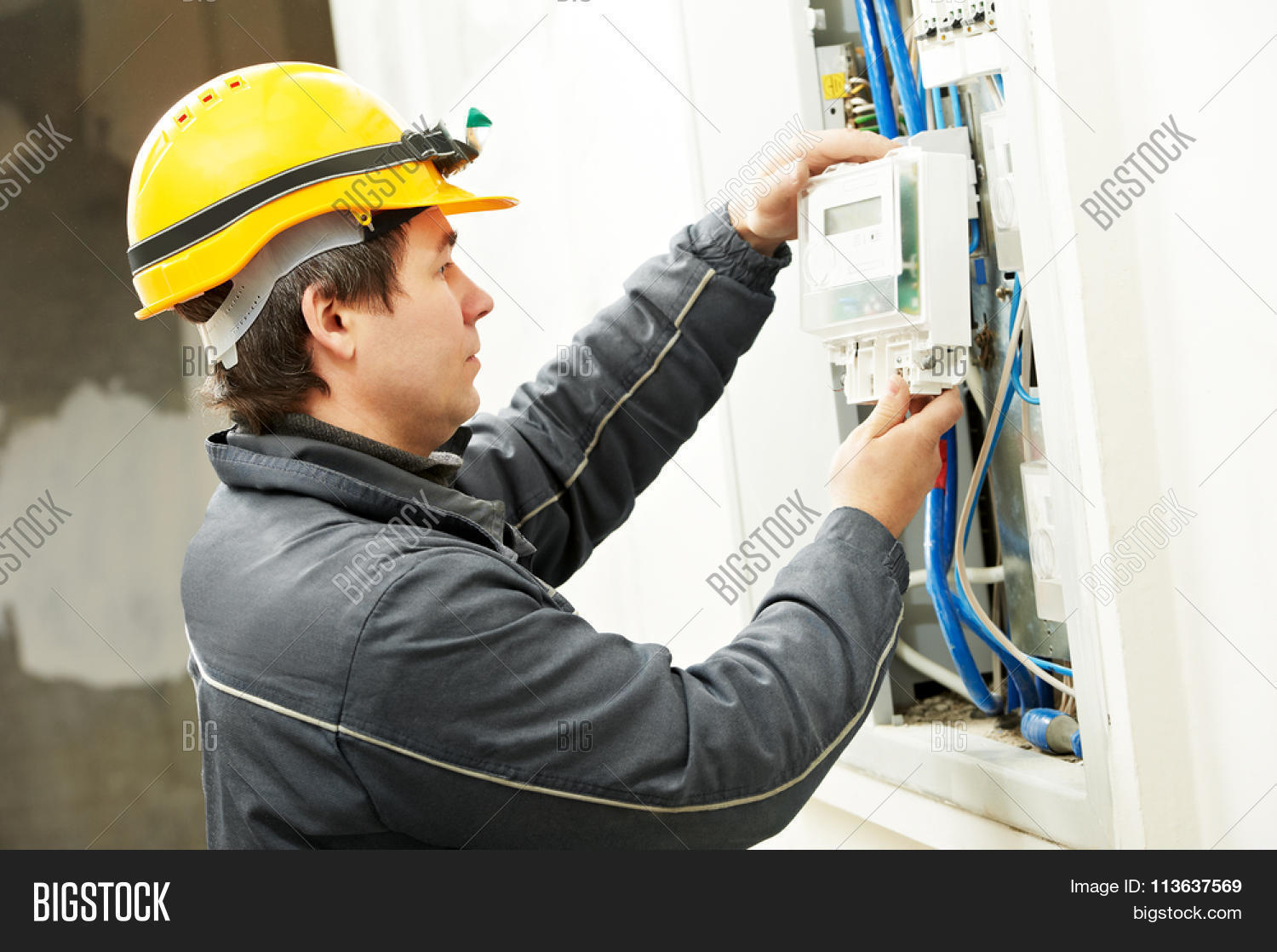 Electrician Installing Image & Photo (Free Trial) | Bigstock