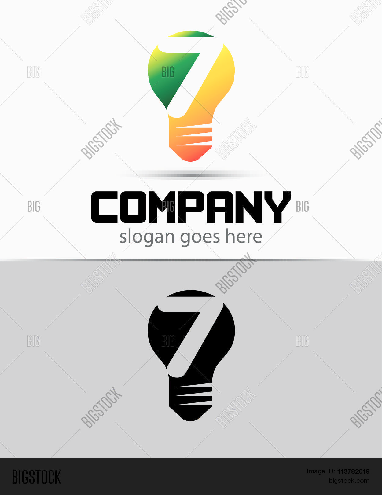 Number 7 Logo. Vector Vector & Photo (Free Trial) | Bigstock