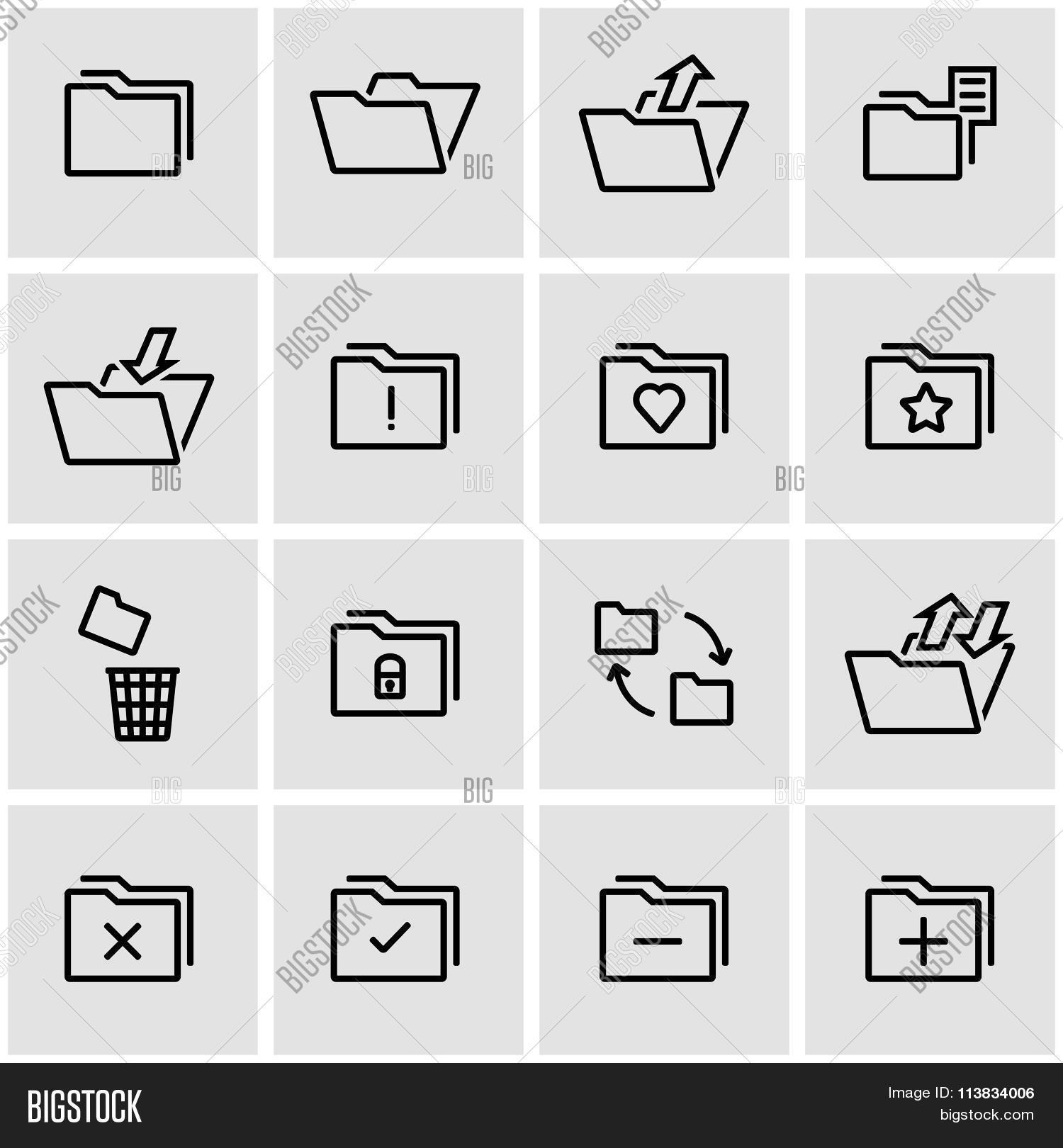 Vector Line Folder Vector & Photo (Free Trial) | Bigstock