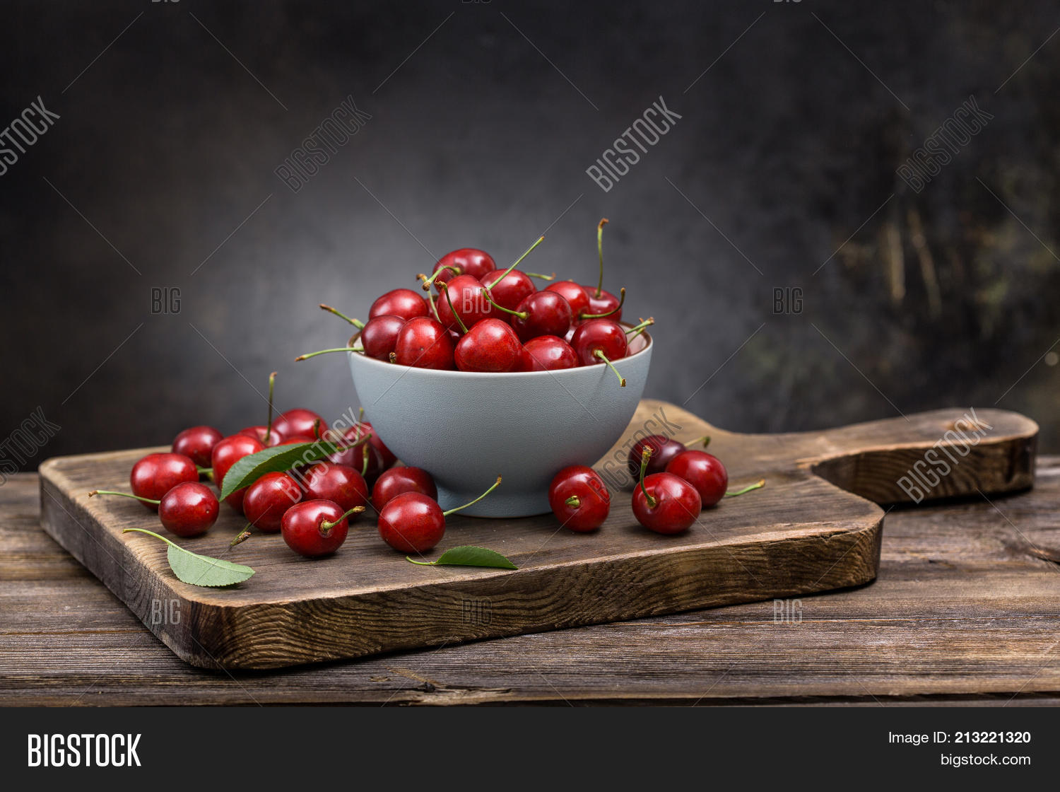Ripe Cherry Plate On Image & Photo (Free Trial) | Bigstock