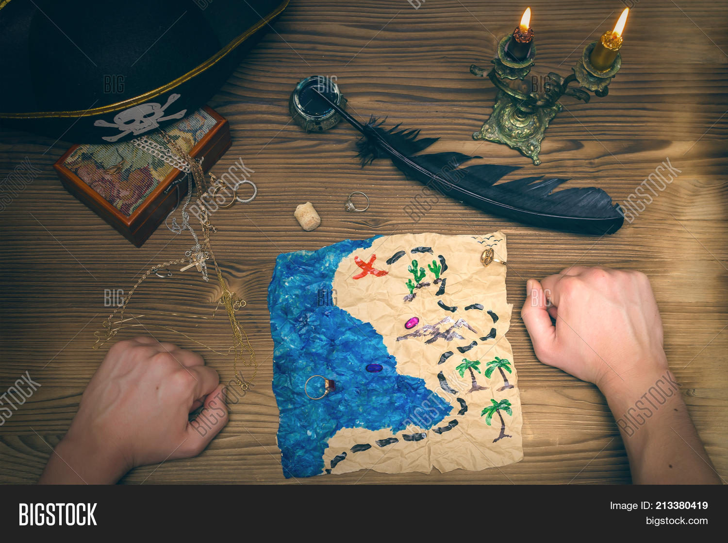 Crumpled Treasure Map Image & Photo (Free Trial) | Bigstock