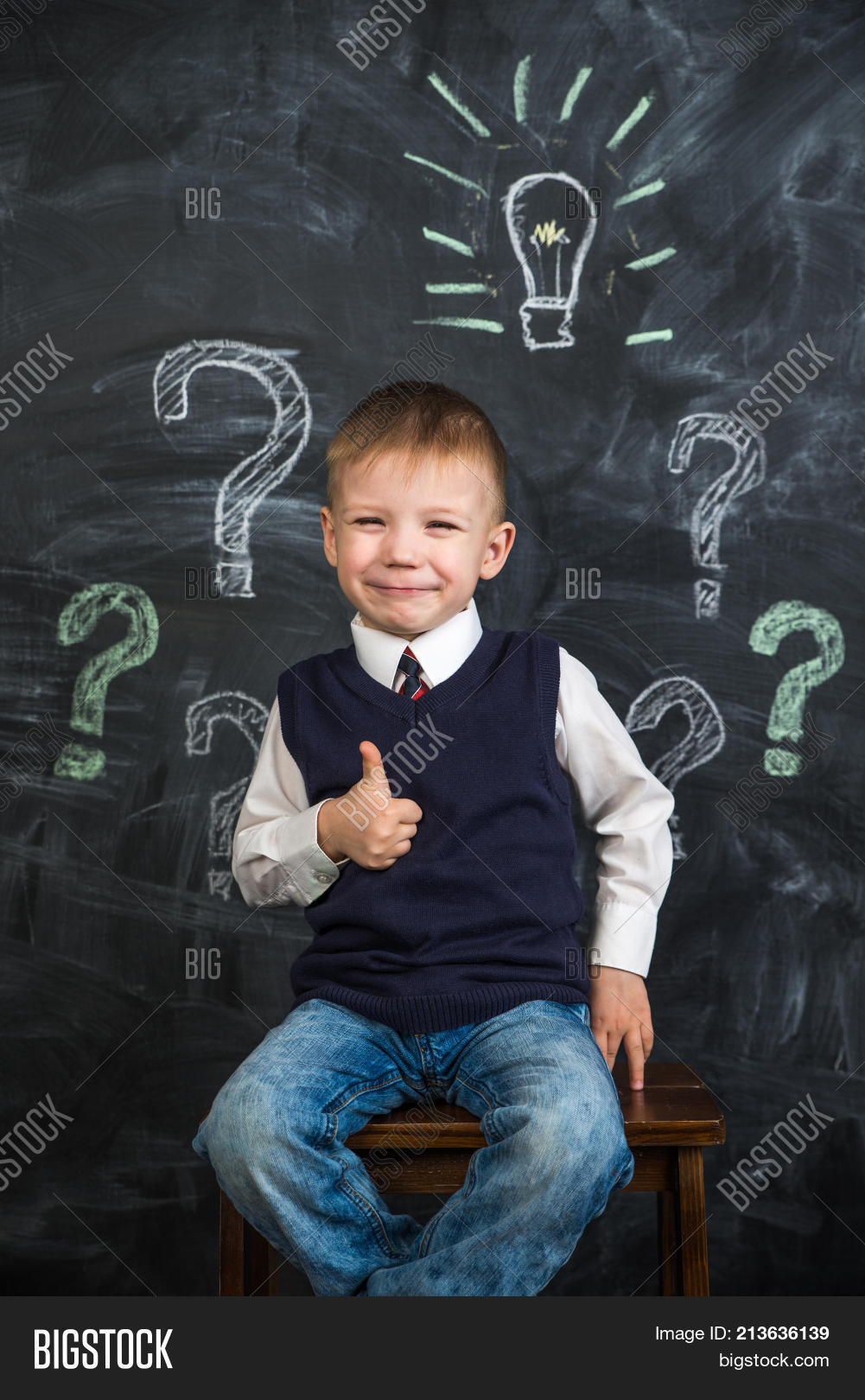 Boy Has Idea Drawn On Image & Photo (Free Trial) | Bigstock