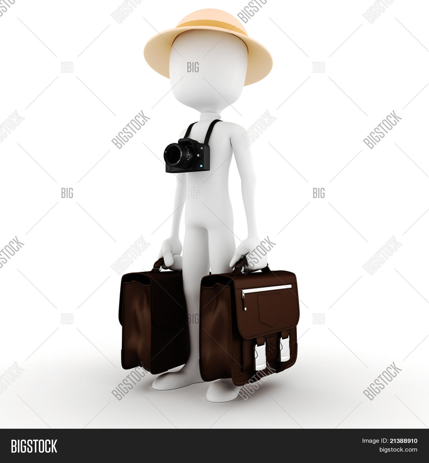 3d Man Tourist Around Image & Photo (Free Trial) | Bigstock