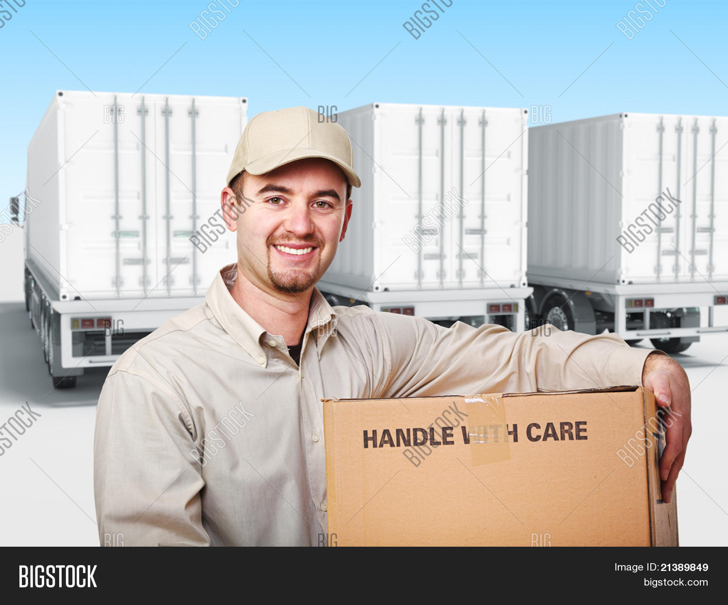 Friendly Delivery Man Image & Photo (Free Trial) | Bigstock