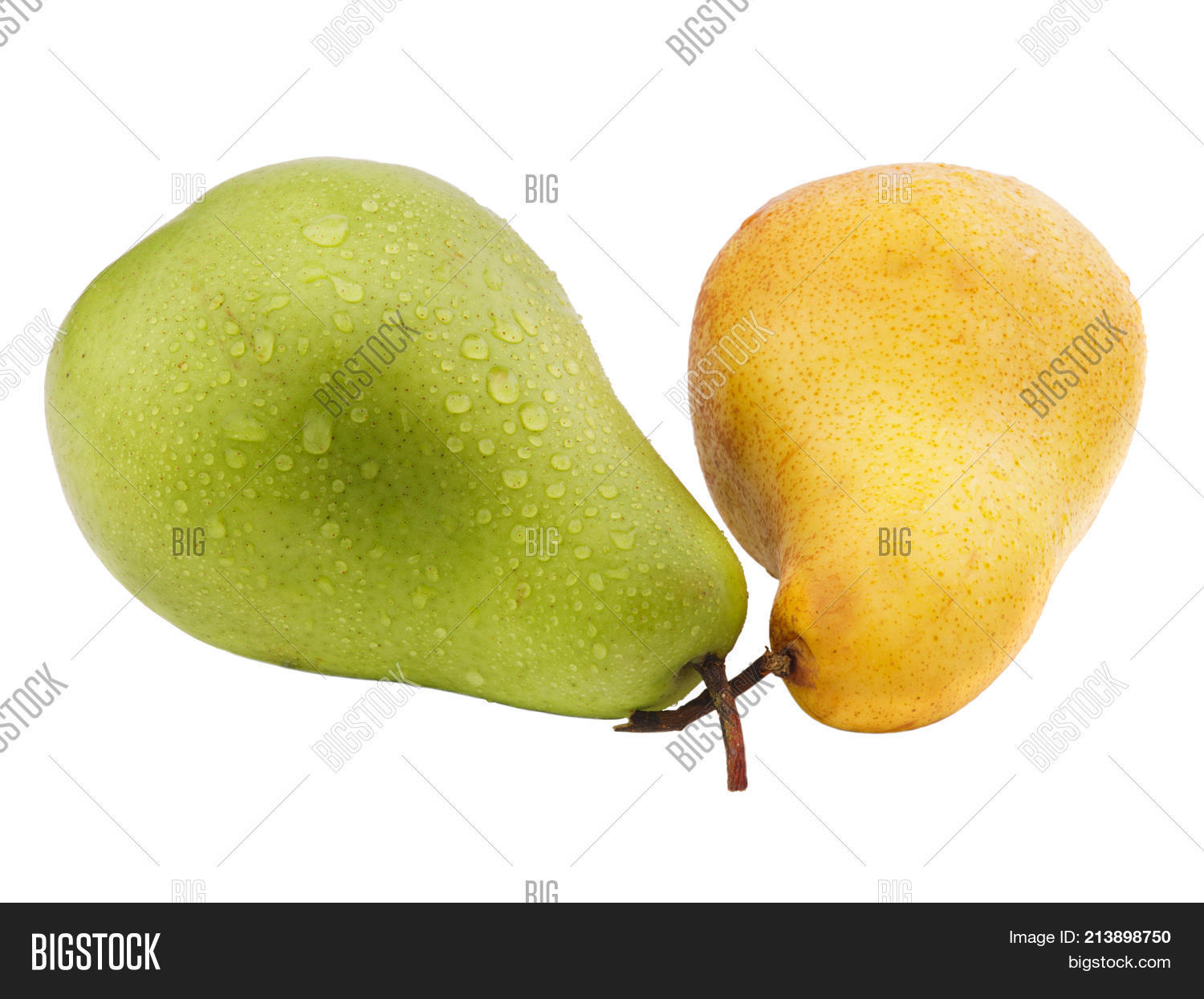 Two Pears Yellow Green Image & Photo (Free Trial) | Bigstock