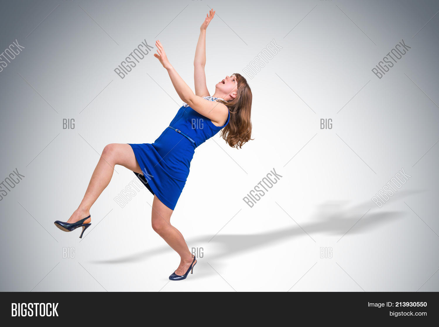 Scared Woman Falling Image & Photo (Free Trial) | Bigstock
