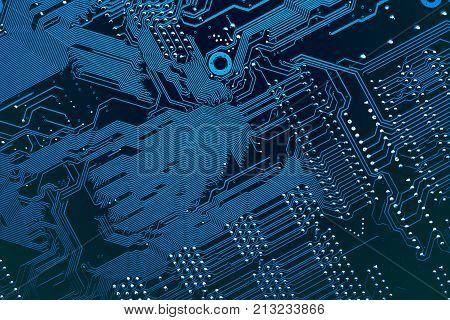 Circuit board. Electronic computer hardware technology. Motherboard digital chip. Tech science ...