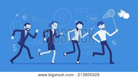 Team Chasing Idea Vector & Photo (Free Trial) | Bigstock