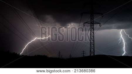 Lightning Strikes High Image & Photo (Free Trial) | Bigstock