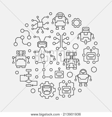 Robots AI Round Vector & Photo (Free Trial) | Bigstock
