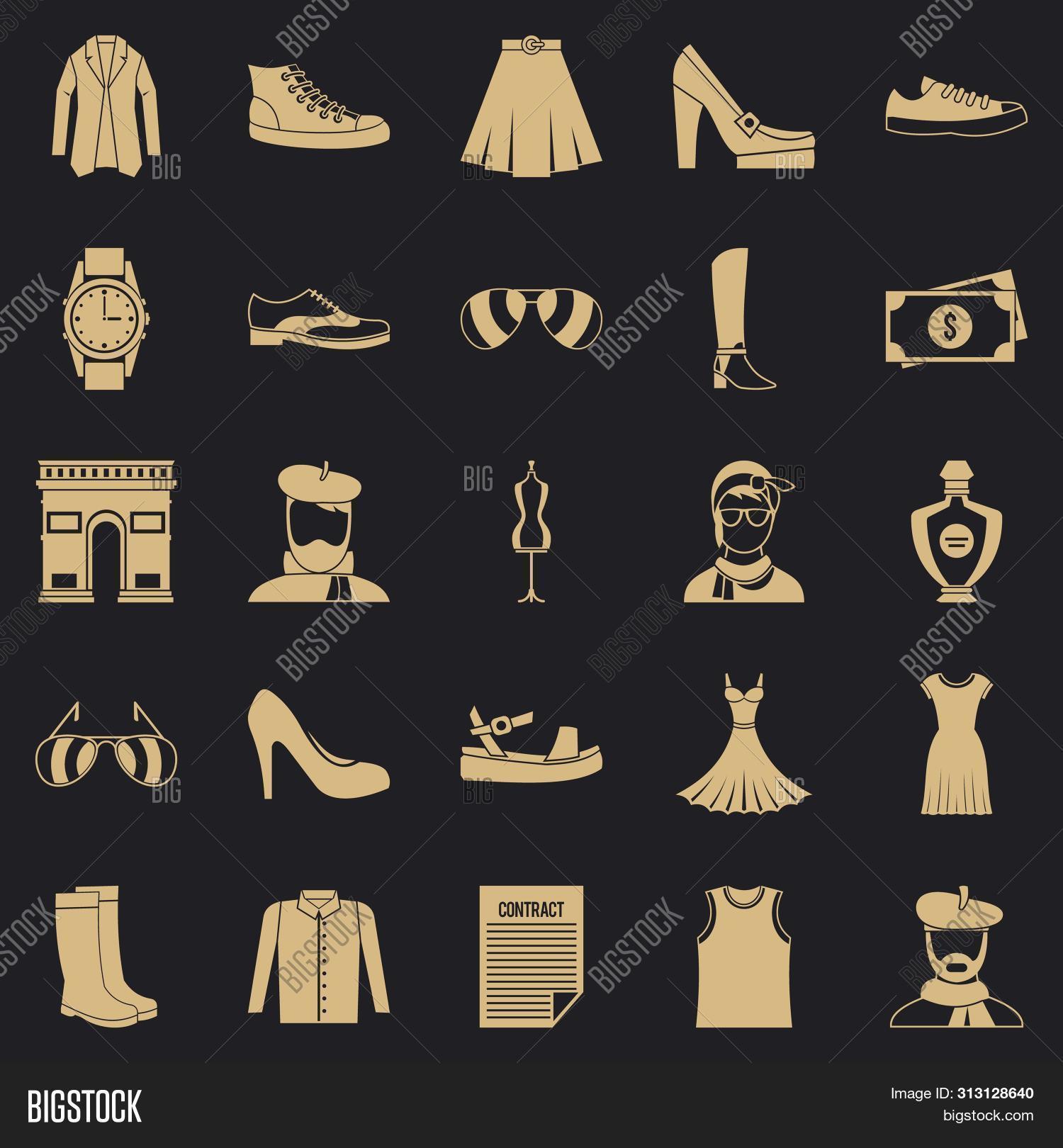 Old Fashion Icons Set Image & Photo (Free Trial) | Bigstock